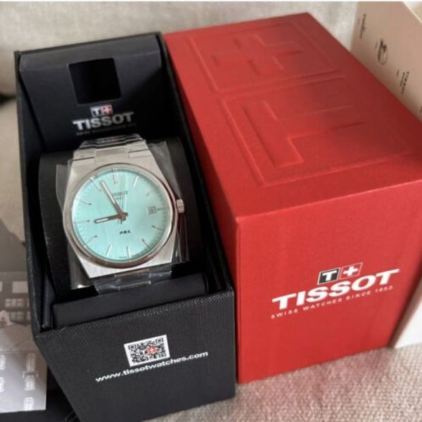 Tissot PRX Quartz Men’s Watch - Mint Green / Tiffany Blue - New ...