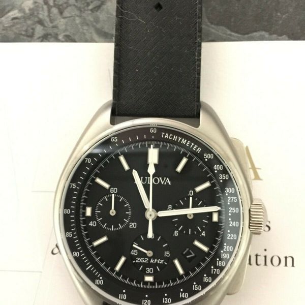 Bulova 96B251 Moon Apollo Lunar Pilot Special Edition Men Watch - Black ...