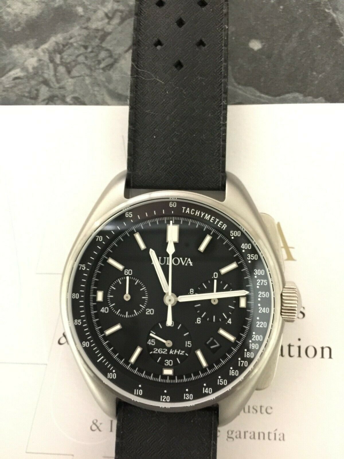 Bulova 96B251 Moon Apollo Lunar Pilot Special Edition Men Watch - Black ...