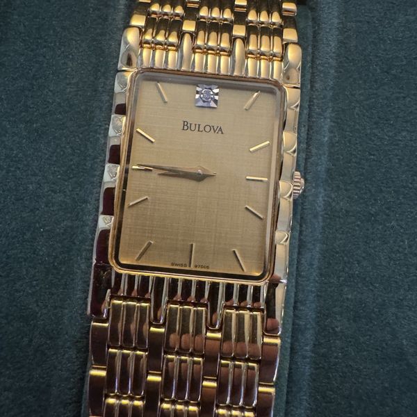 Vintage Bulova Menâ s Watch,Swiss,Quartz Diamond T8, Swiss 97D05, Box ...
