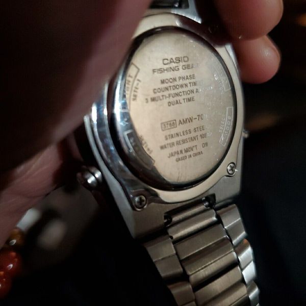 Vintage Casio AMW-700 Fishing Gear Illuminator Chrono Digital Quartz ...