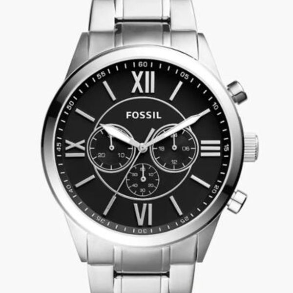 Fossil BQ1125 Flynn Stainless Steel Chronograph Men's Watch - Silver ...