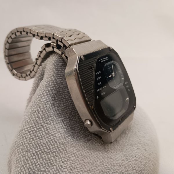 Vintage Seiko Analog-Digital Dual Time Chronograph Watch UNTESTED ...