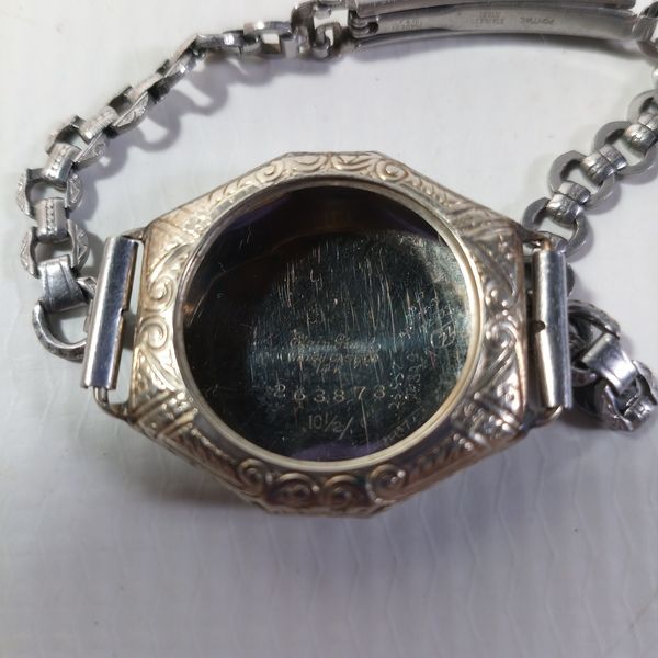 Antique 14k Etched Gold ELGIN Giant Octagon Watch Case Ladies ...
