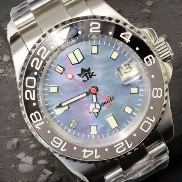 40mm Dive Watch Oyster SS Automatic Watch 24 Jewel Pearl Dial Seiko ...