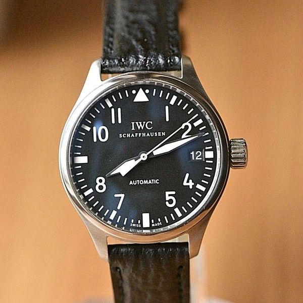 IWC Fliegeruhr Pilot Midsize Steel Black 34mm Automatic Watch ref. 3256 ...