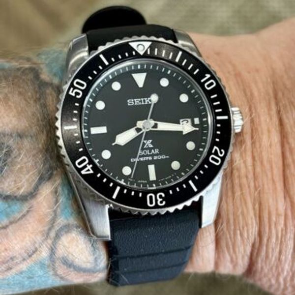 Seiko SNE573 Prospex Menâ s 38mm Solar Powered Dive Watch | WatchCharts ...
