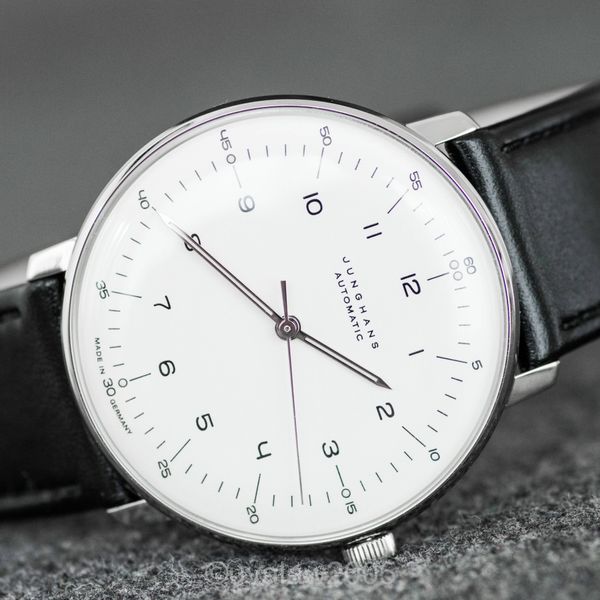 FS: Junghans Max Bill Automatic, Black Leather Strap, 027/3500.00 ...