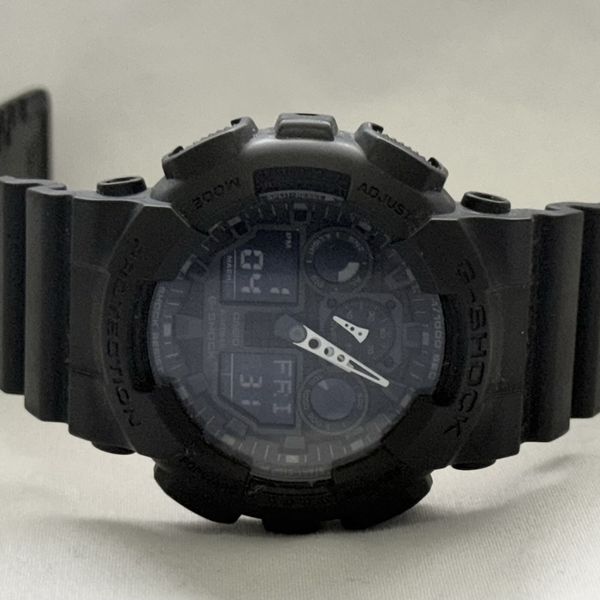 Casio Men's G-Shock Black Resin Strap Anti-Magnetic Ana-Digital GA100 ...