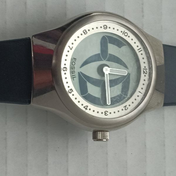 Vintage FOSSIL JR-7843 Sport Line Big Tic Quartz Wrist Watch ...