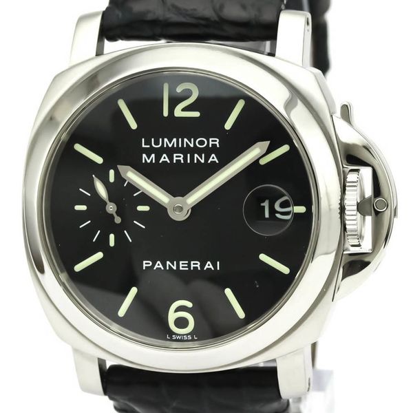 Panerai Luminor Marina Stainless Steel Leather Self-winding Men's Watch ...