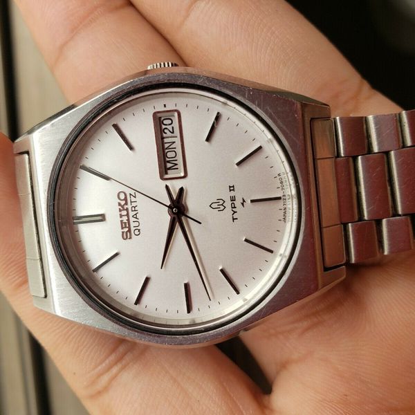Vintage 1980s 38mm Silverwave Seiko 7123 7080 Type II Men Quartz Free ...