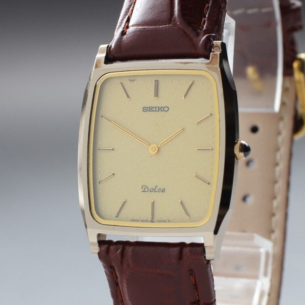 "Exc+5" Vintage Seiko 9530-5030 Dolce Gold Square Mens Quartz Watch From JAPAN | WatchCharts ...