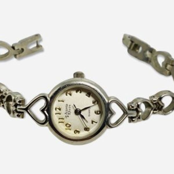 Vtg Victoria Rhein Japan Quartz Heart Watch AWCLAIL 26811 Stainless ...
