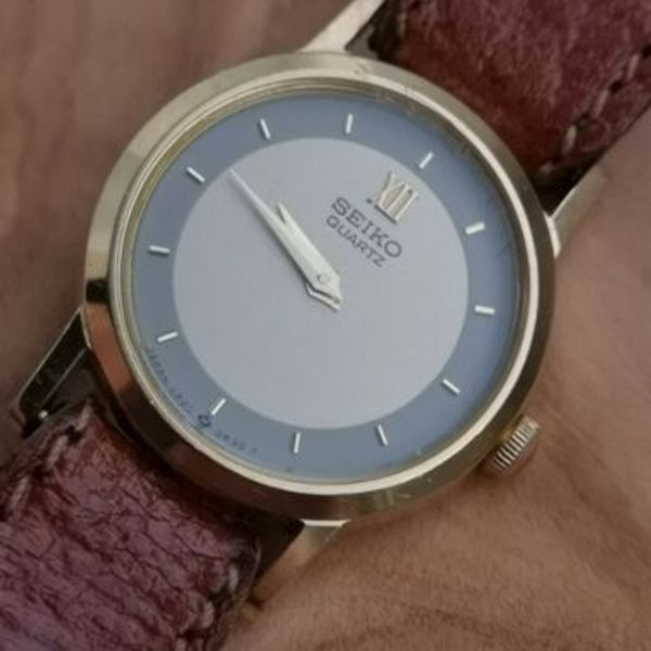 Seiko Ladies 2P20-0A10 Lady's Quartz Watch Leather Strap New Battery ...