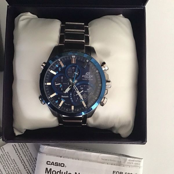Casio Edifice Tough Solar Bluetooth .Blue Dial. Module No 5419.EQB ...