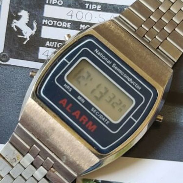 Vintage LCD Watch 1970's National Semiconductor Men's Watch Rare ...