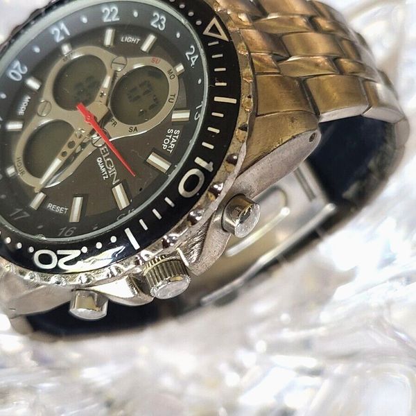 Elgin Digital & Analog Alarm Chronograph 48mm Men's Watch | WatchCharts ...