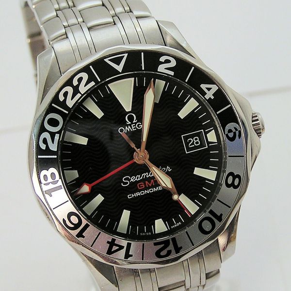 Genuine 1998 Omega Seamaster Chronometer 300m GMT 50th Anniversary 2834 ...