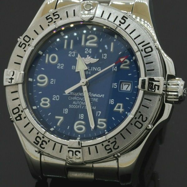 Breitling Super Ocean A17360 SS 42mm automatic men's diving watch w ...