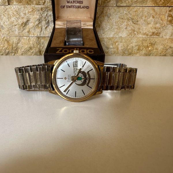 Vintage Zodiac Watch Libyan Military Academy President Gaddafi W/box ...