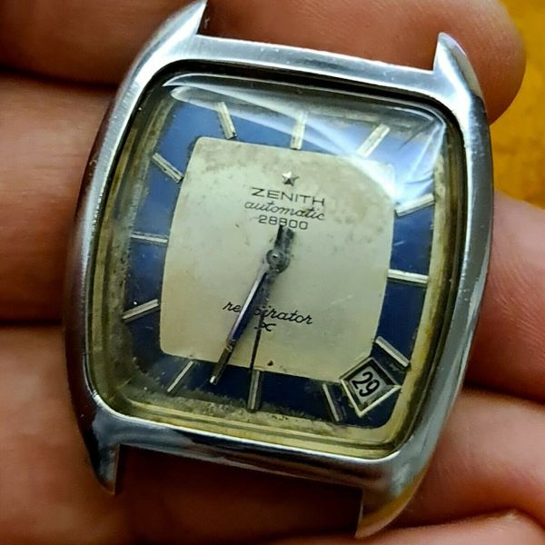 VINTAGE ZENITH RESPIRATOR AUTOMATIC MENS WATCH 2562 PC FOR PARTS ...