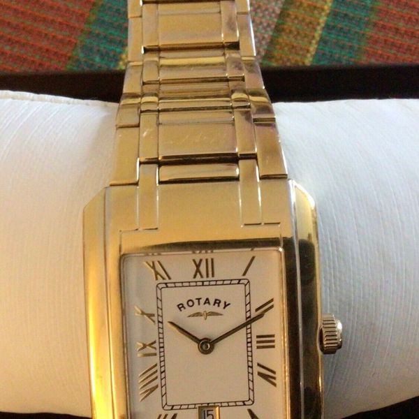 LARGE Vintage *ROTARY* TANK WATCH Swiss Made fully working ...