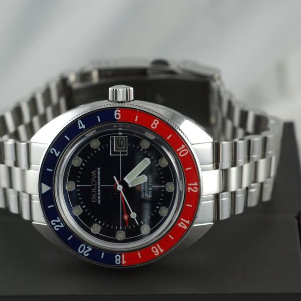 Bulova Oceanographer GMT Blue Dial Automatic Diver's 200M Men's Watch ...