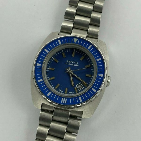 Zenith Sub Sea 01.0200.485 - Vintage Automatic Divers Watch - Blue Dial ...
