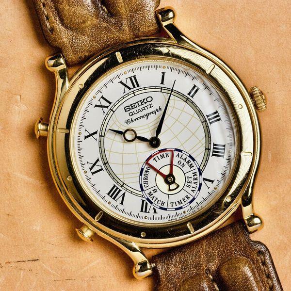 Seiko Age of Discovery "Dancing Hands" Chronograph Alarm Watch 8M25 ...