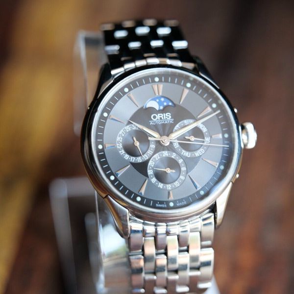 Oris Artelier Complication - 7592 - Moon Phase, Day/Date, GMT - Full ...