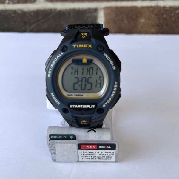 Timex Men's Watch Classic 30 Lap Memory, Timer &Alarm Fabric Band 43mm ...