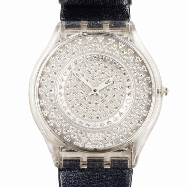 [Used] Swatch SWATCH LUSTROUS BLISS SFZ106 3115/4000 diamond wristwatch ...