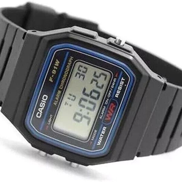 NEW Casio F91W Classic NEW Digital RETRO Sport Alarm Stopwatch Black ...