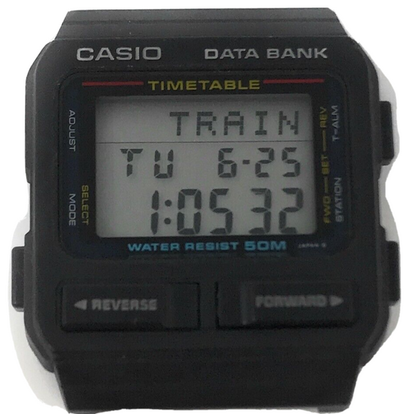 Casio Time Table 660 DBT-70W Data Bank Digital Watch/ Dial only / Runs ...