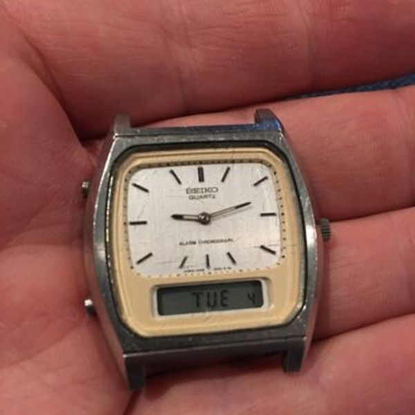 Vintage Seiko Quartz Alarm Chrono Analog And Digital H448-5009 For ...