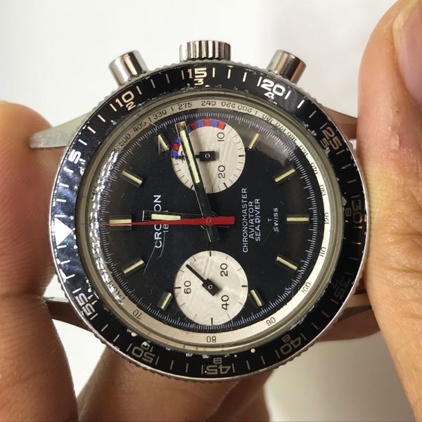 CROTON CHRONOMASTER REGATTA AVIATOR SEA DIVER WATCH VALJOUX VAL 7733 ...