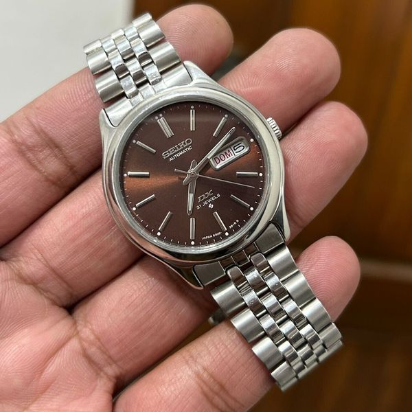 Seiko Automatic Chocolate Sunburst Dial Wrist Watch for Men's Japan ...
