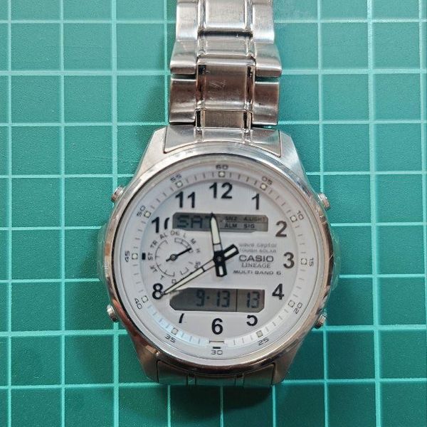 CASIO LINEAGE LCW M300 Solar Radio Watch Analog Digital Japan Model ...