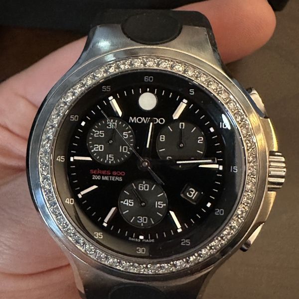 Movado Men's Series 800 Chronograph Diamond Watch | WatchCharts Marketplace