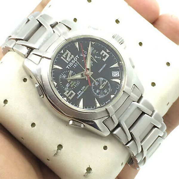 GENTS TISSOT 1853 CHRONO ALARM PR 100 DATE QUARTZ SWISS MADE WRIST ...