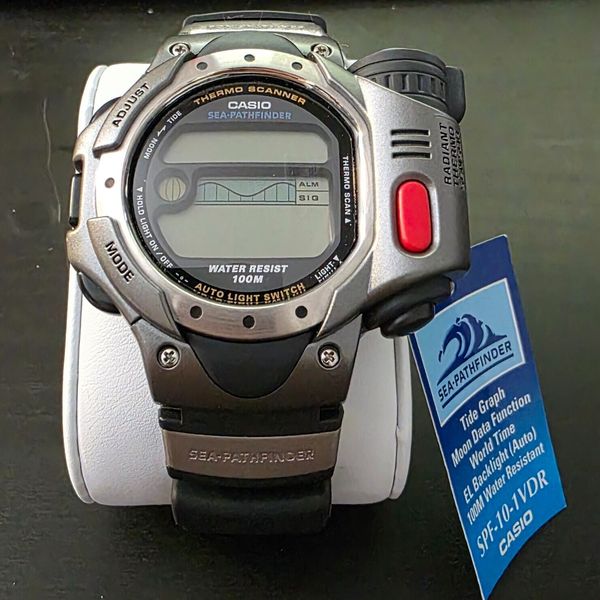 Casio Sea Pathfinder SPF-10 Radiant Thermo Scanner Tide Moon Graph ...