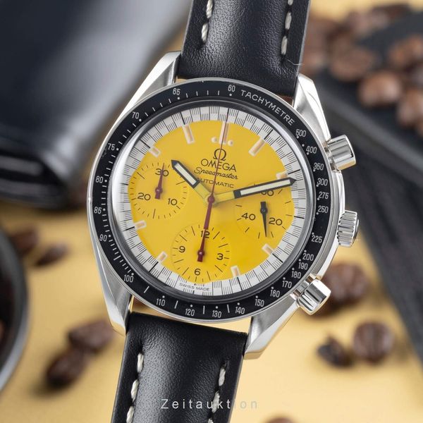 Omega Speedmaster Reduced Yellow Michael Schumacher Chronograph Ref ...