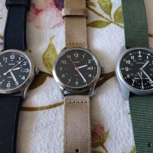 [WTS] Budget Quartz Field Watches (Vaer, Contar) | WatchCharts Marketplace