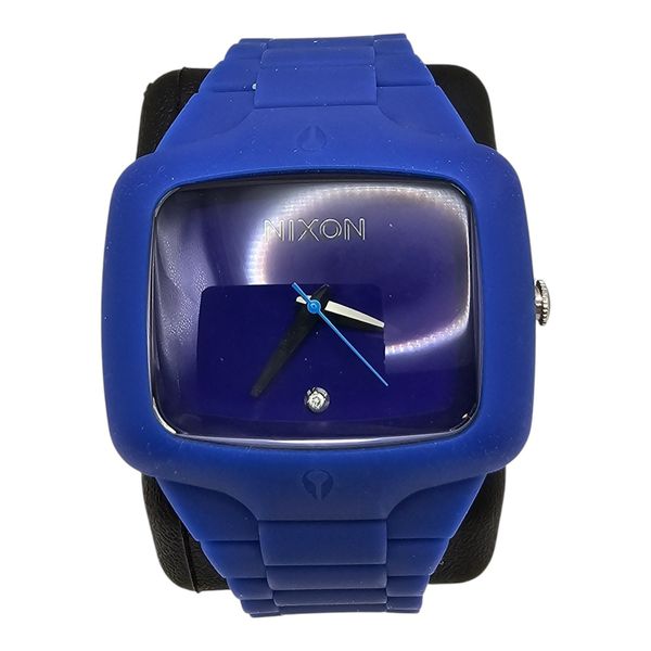 Nixon The Rubber Player Watch RARE Diamond Accent Blue/Purple Dial ...