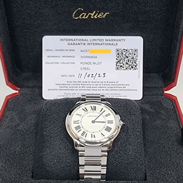 Cartier Ronde Must de Cartier 36mm Quartz Stainless Steel Watch ...