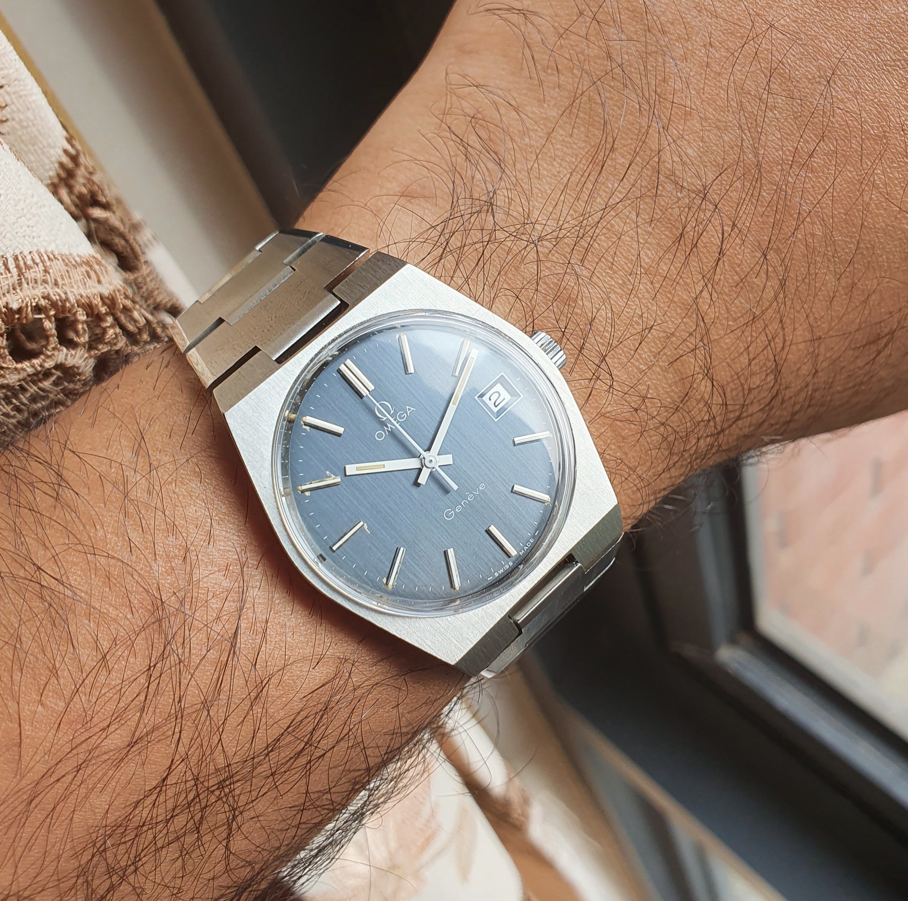 FS: Omega Geneve Blue Dial Year-1972 Manual Winding Vintage FS: Omega Geneve Blue Dial Year-1972 Manual Winding Vintage