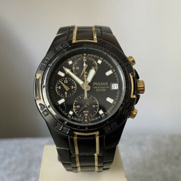 PULSAR BY SEIKO VD67-X002 MENS ION PLATED CHRONOGRAPH | WatchCharts