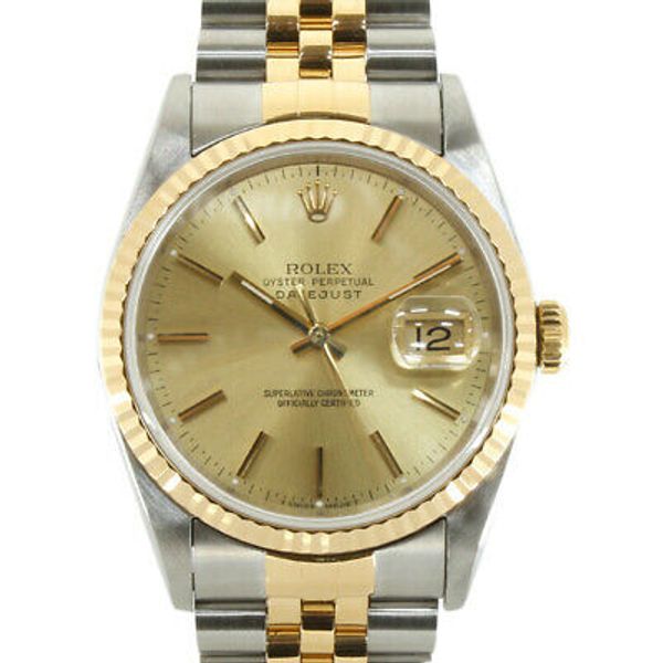 ROLEX Watches 16233 Silver gold K18gold S number 1993 model Datejust ...