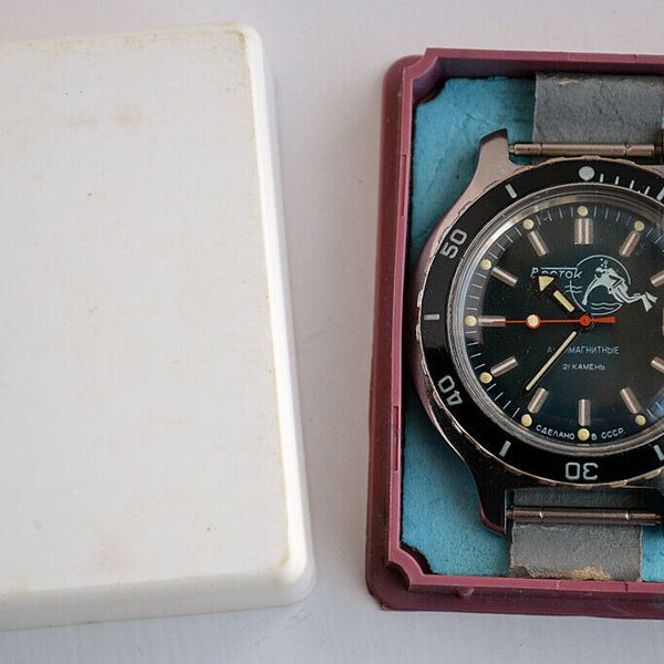 RUSSIAN MILITARY WATCH VOSTOK DIVER TITANIUM 627 AMPHIBIAN USSR CCCP ...